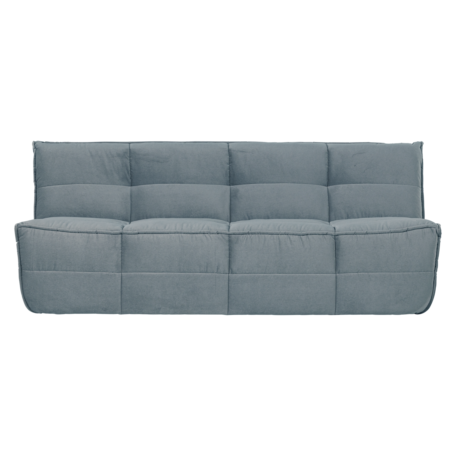 CLUSTER 3-SEATER SOFA VELVET TURQUOISE BLUE – BOIS BLANC HOME