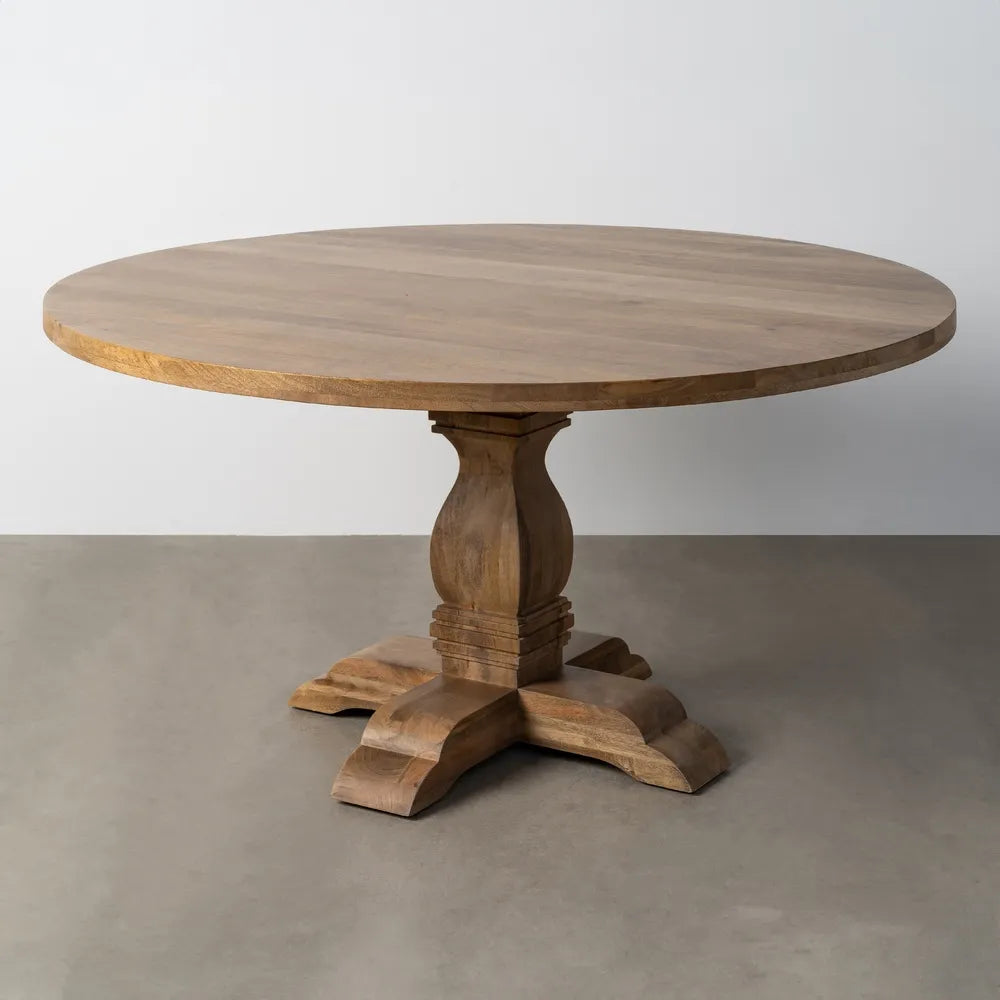 MANGO WOOD DINING TABLE 150 X 150 X 76 CM – BOIS BLANC HOME