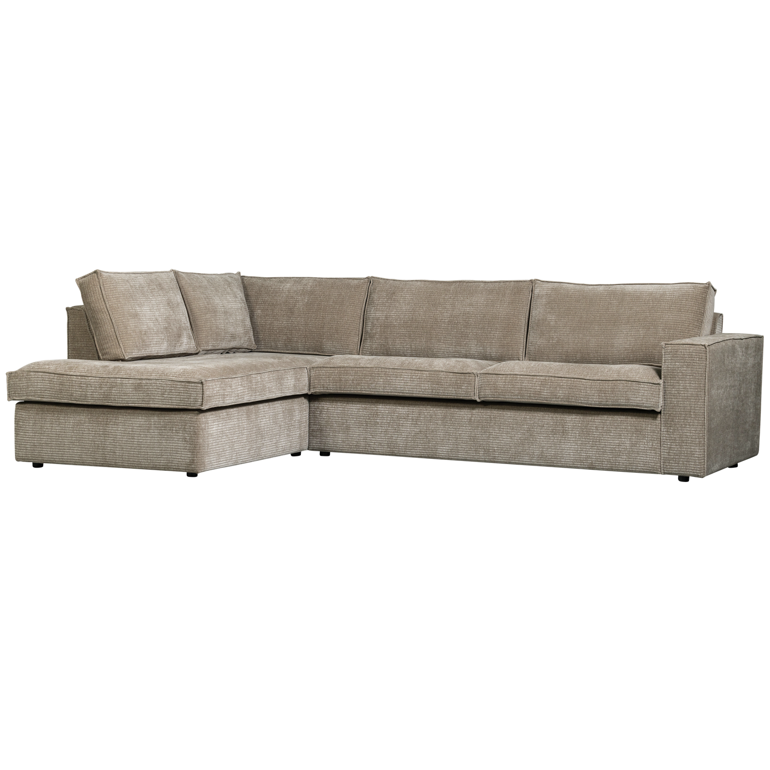 HAJO CORNER SOFA LEFT RIB FABRIC CLAY GREY – BOIS BLANC HOME