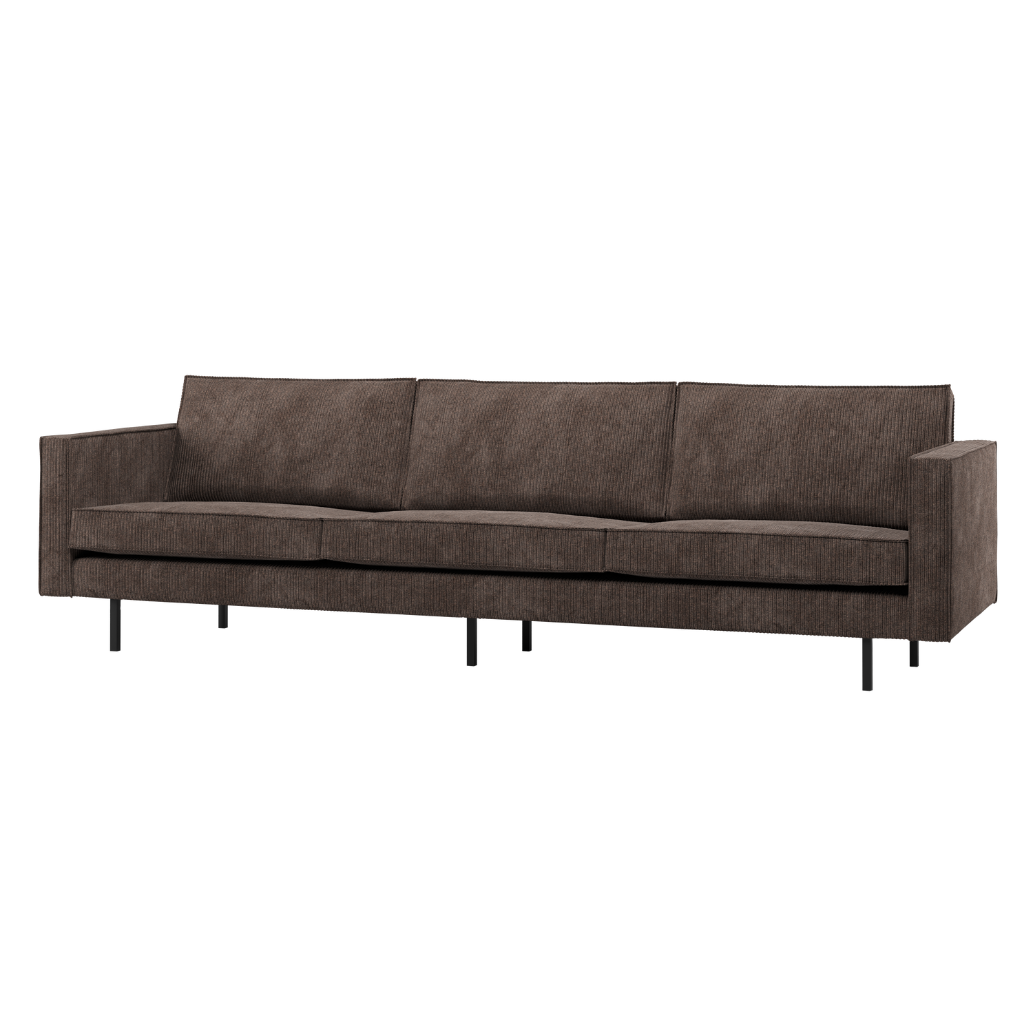 RODEO SOFA 3-SEATER RIB FABRIC BROWN – BOIS BLANC HOME