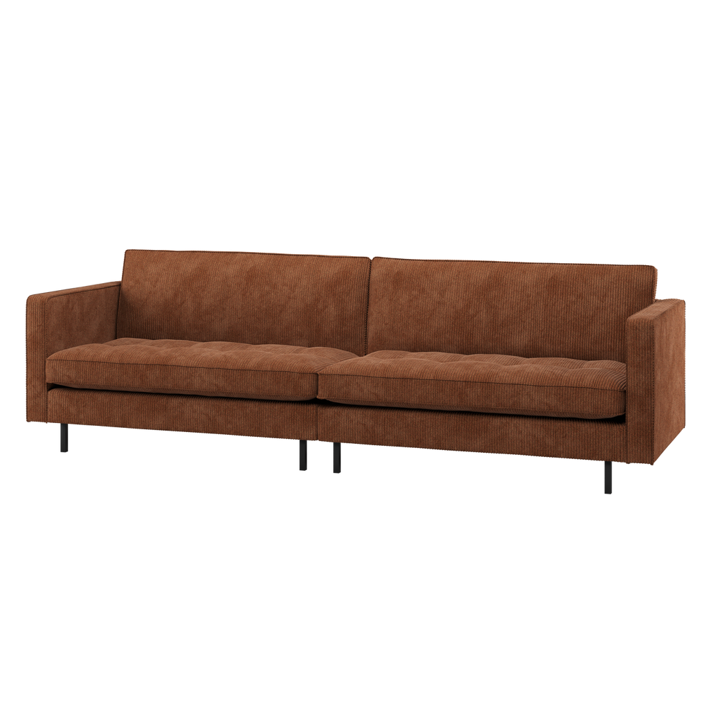 RODEO CLASSIC 3-SEATER SOFA RIB FABRIC RUST BROWN – BOIS BLANC HOME