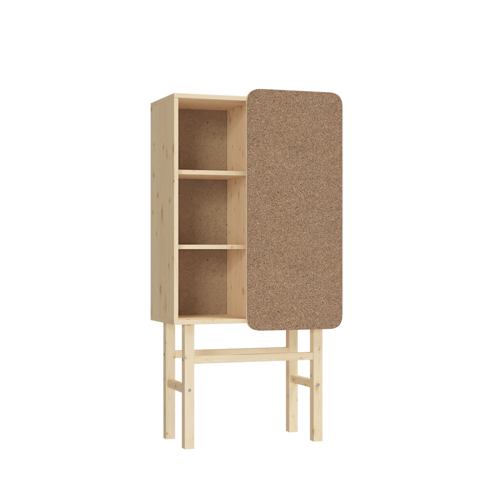 BACK TO STORAGE FSC SLIDE CABINET W. PINBOARD – BOIS BLANC HOME