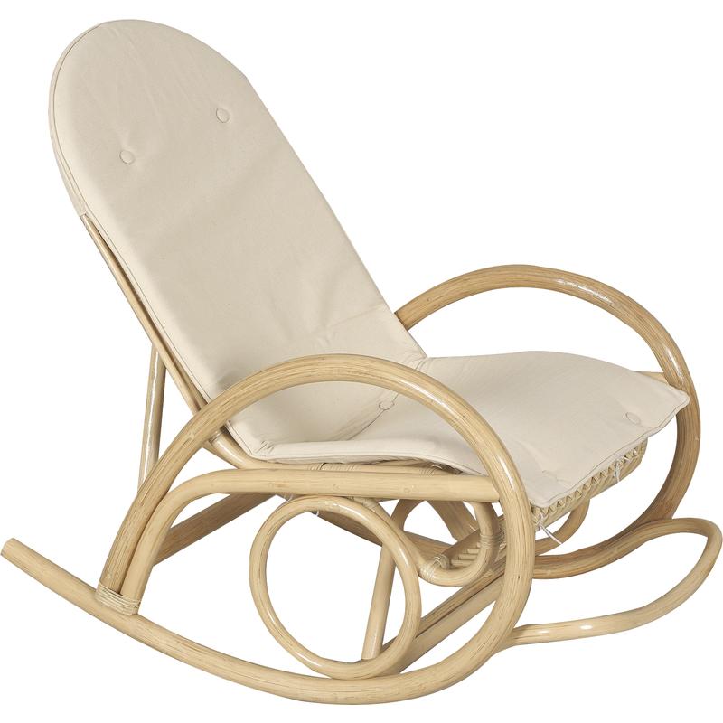 Rattan rocking-chair – BOIS BLANC HOME